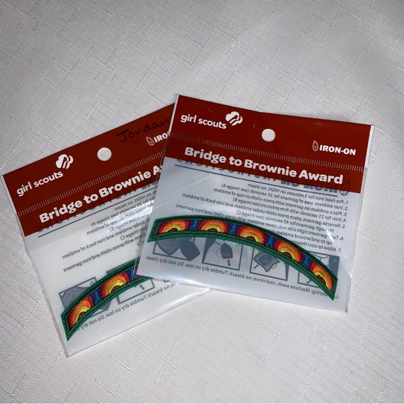 Girl Scouts | Other | New Girls Scout Bridge To Brownie Award Badge Set ...